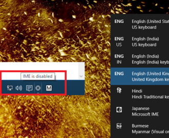 Input Method Editor (IME) is disabled in Windows 10 - New4Trick.Com